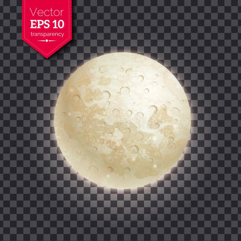 Full Moon Isolated on Transparency Background Stock Vector ...