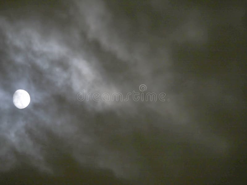 Full Moon at Night Clouds Sky Stock Image - Image of midnight ...