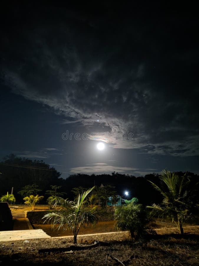 Full moon light in the sky stock image. Image of moonlight - 206213715