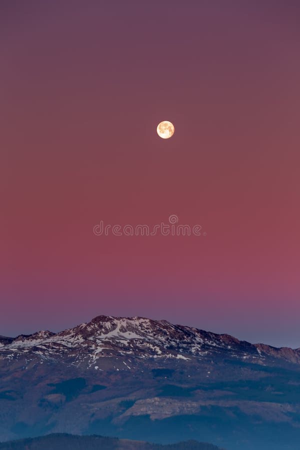 Full moon stock photo. Image of pink, ocean, horizon - 67553836