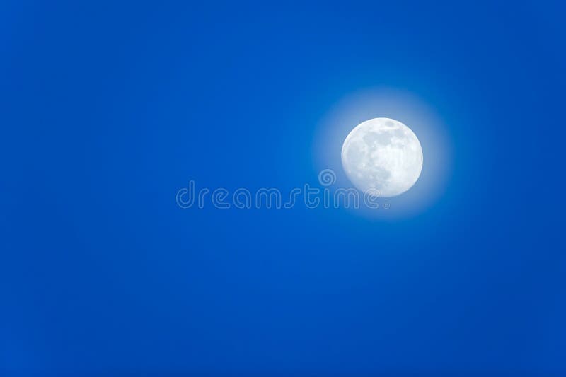 Full Moon in the Morning Mist Stock Photo - Image of journey, mist ...
