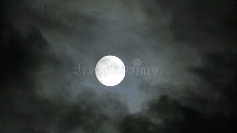 Full Moon in Dark Clouds at Night Stock Footage - Video of astronomy ...