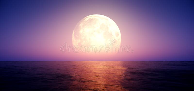 Full Moon at Night Abstract Stock Illustration - Illustration of ...