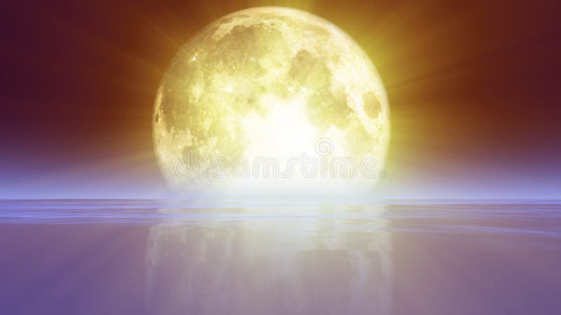 Full Moon at Night Abstract Illustration Stock Illustration ...