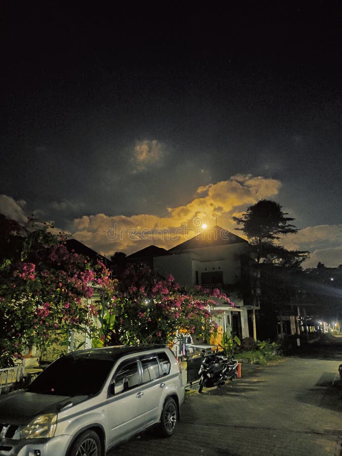 Full Moon in the Night in Bali Stock Photo - Image of night, bali ...