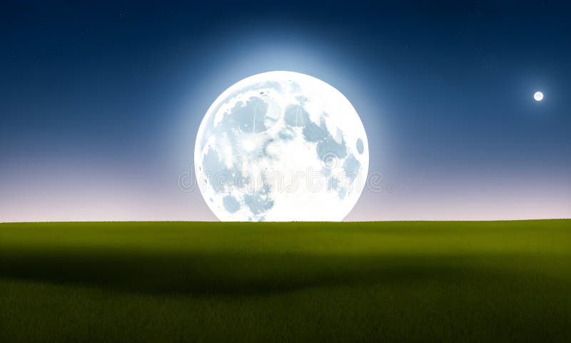 Full Moon at Night a Cloud Passed Over. Full Moon Nighttime. Generative ...