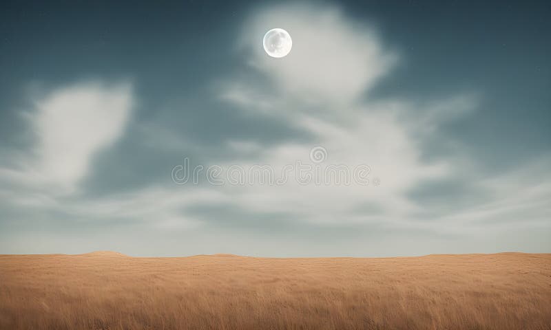 Full Moon at Night a Cloud Passed Over. Full Moon Nighttime. Generative ...