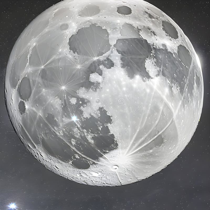 Full Moon at Night a Cloud Passed Over. Full Moon Nighttime. Generative ...