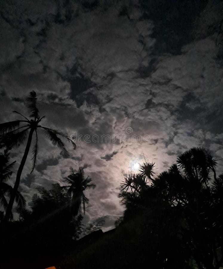 Full Moon Night Cloud Shadow Stock Image - Image of night, cloud: 262305929