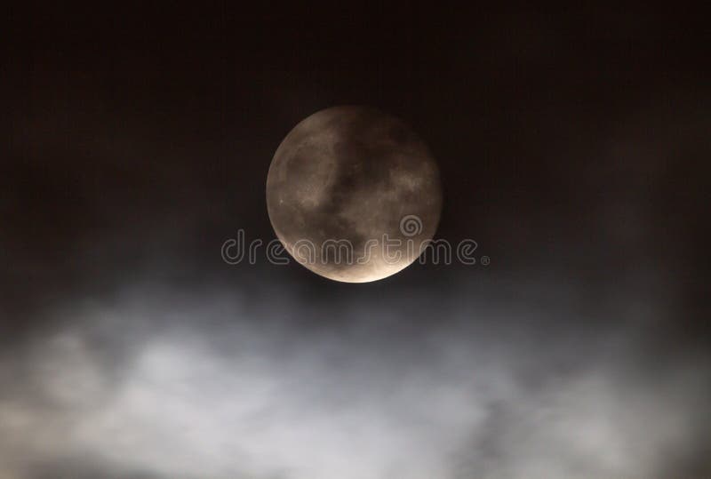 Full Moon at Night with Passing Clouds Stock Image - Image of dark ...