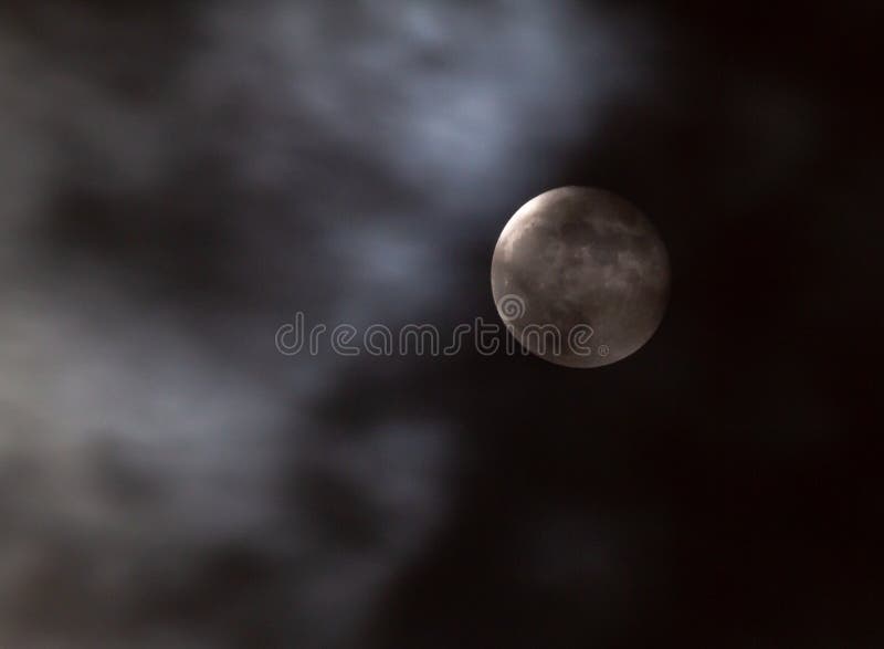 Full Moon at Night with Passing Clouds Stock Image - Image of astronomy ...