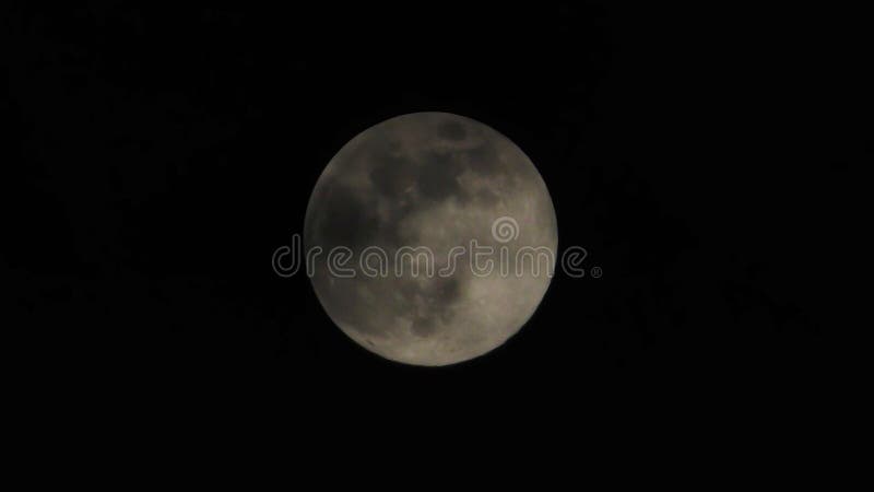 Full Moon in Night Sky. Clouds Float Along the Moon Stock Video - Video ...