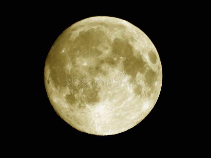 Full Moon in the Night Sky during the Eclipse Stock Photo - Image of ...