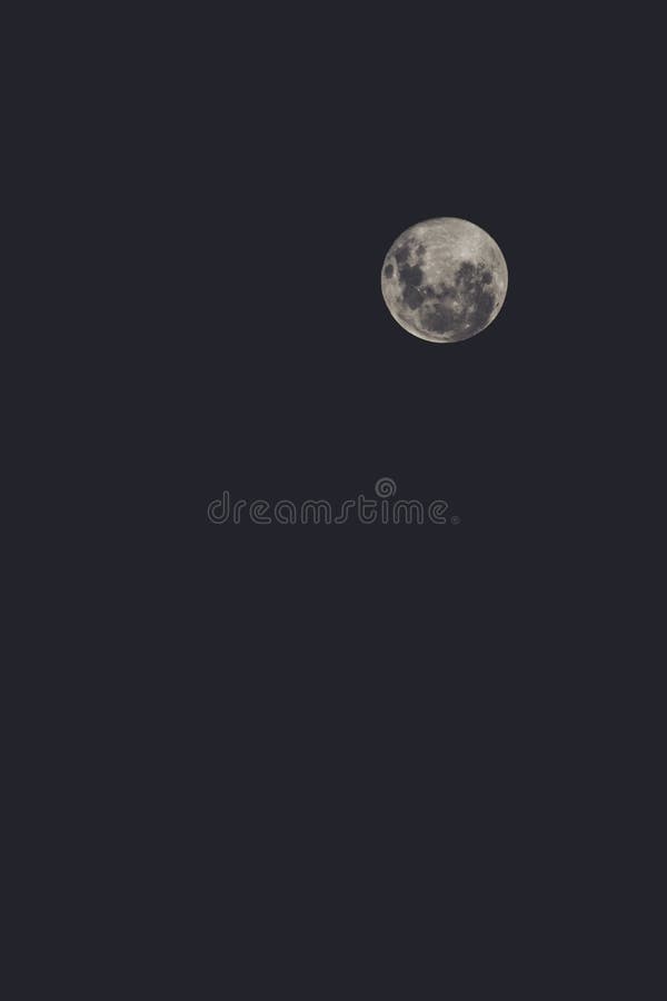 Full Moon in the Night Sky Shot with Telephoto Lens Stock Photo - Image ...