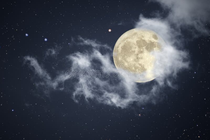 Full moon night sky stock photo. Image of detail, planet - 126718974
