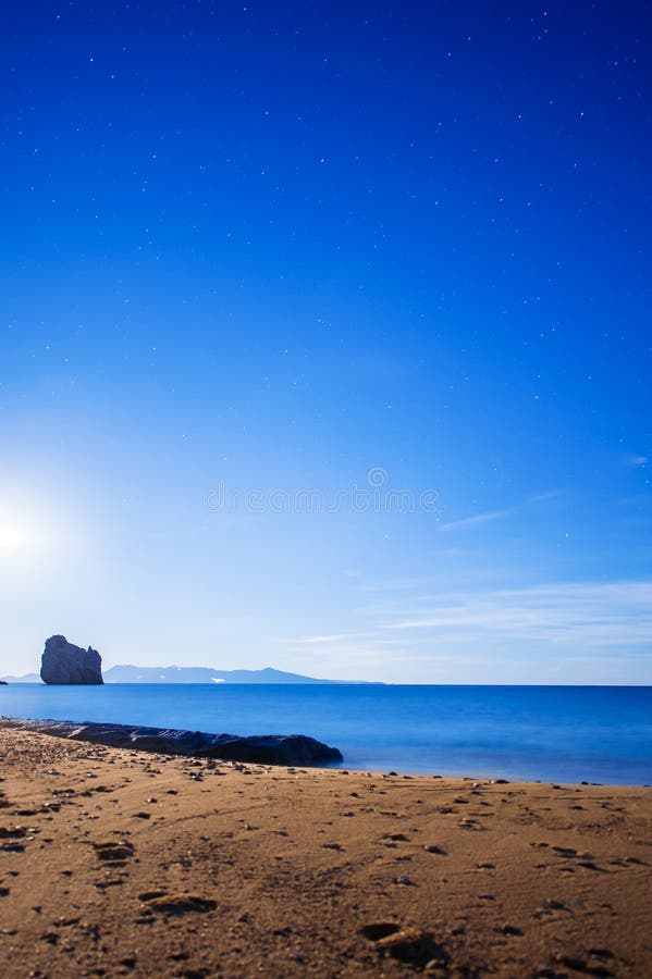 Full moon over the beach stock photo. Image of peaceful - 28070174