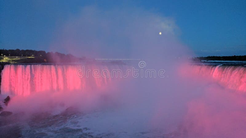 Full moon over the falls stock photo. Image of full, falls - 95748008