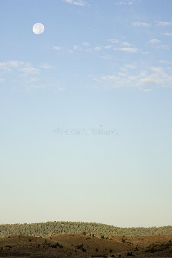 Full moon over horizon stock image. Image of space, clouds - 254031