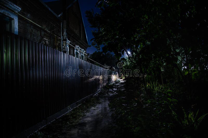 Full Moon Over Quite Village at Night. Beautiful Night Landscape of Old ... Full Moon Over Quite Village at Night. Beautiful Night Landscape of Old ...