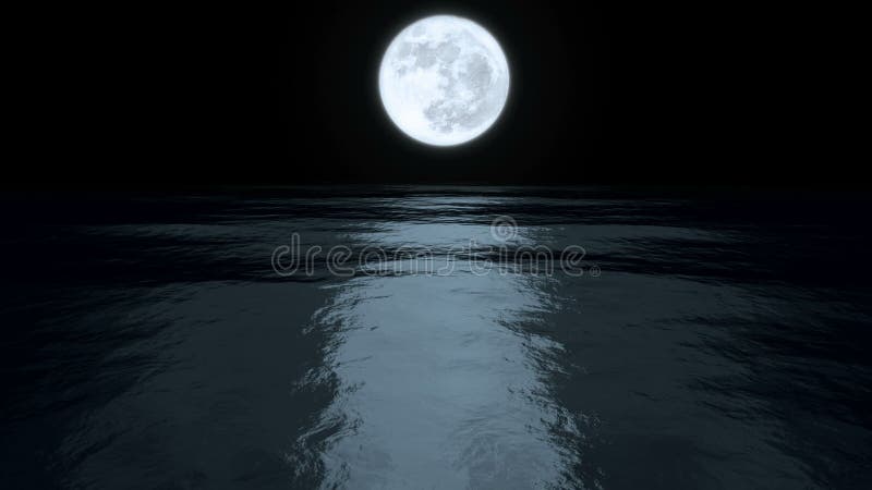 Full Moon Gradually Illuminating Dark Night Sky Over Rural Landscape ...