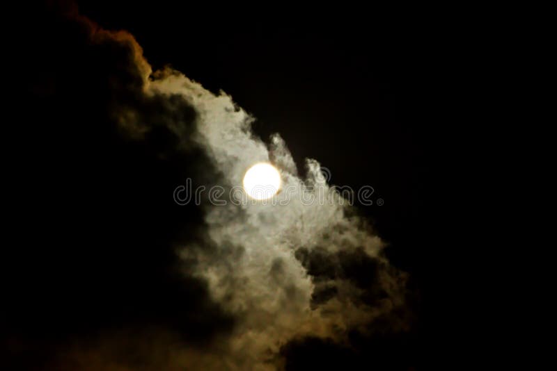 Full Moon Over the Sea Horizon and Mountains. Stock Photo - Image of ...