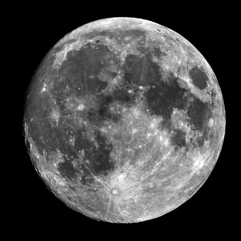 Full Moon Over Small Telescope Stock Image - Image of astrophoto ...