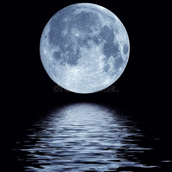 Full moon over water stock image. Image of background - 16643541