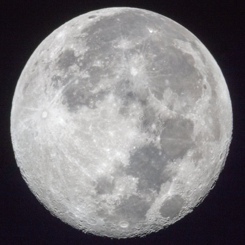 Full moon stock image. Image of photographed, telescope - 92564845