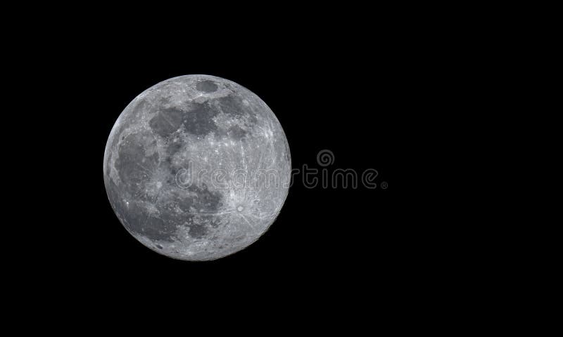 Full Moon at Quality Details Stock Image - Image of full, astronomical ...