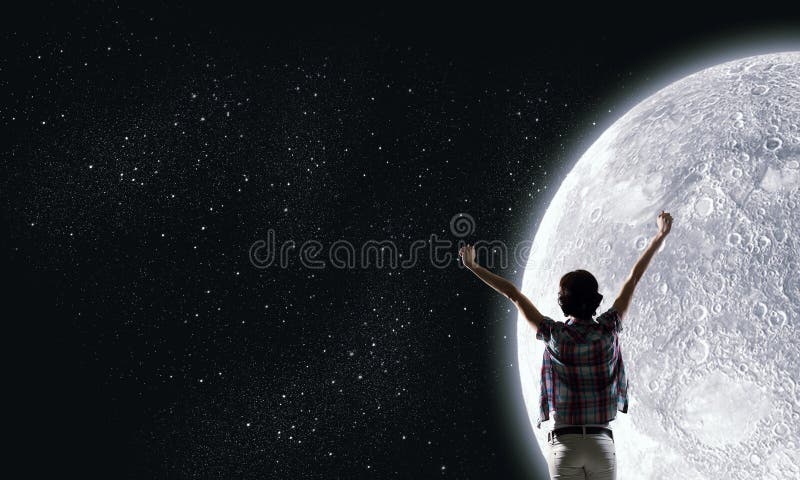 Full moon stock photo. Image of youth, silhouette, young - 58828762