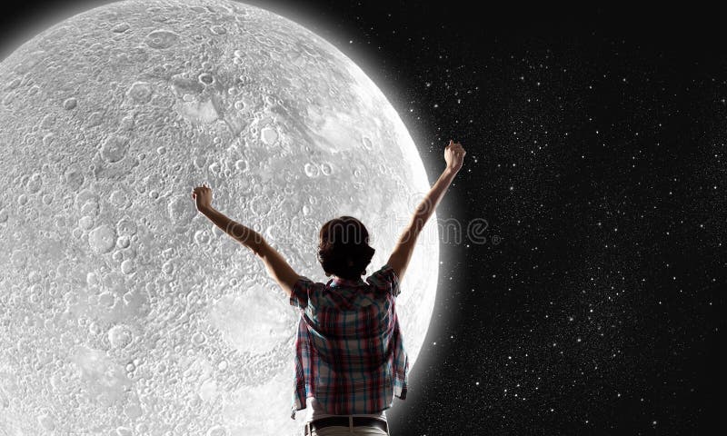 1,961 People Looking Moon Stock Photos - Free & Royalty-Free Stock ...