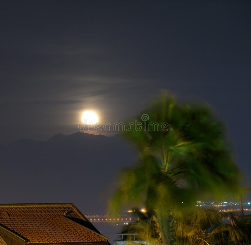 Full Moon Rise stock image. Image of moonlight, clouds - 1699605