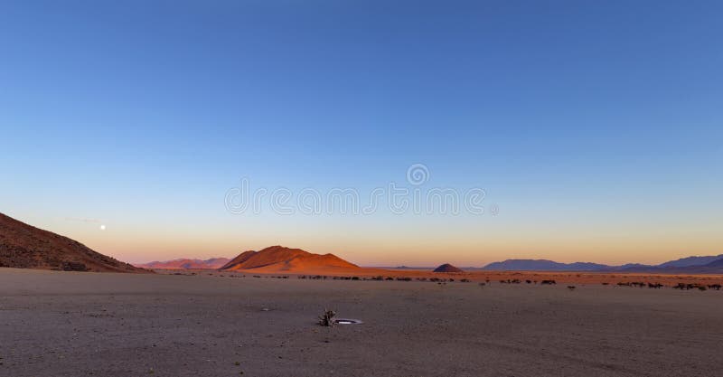 The Full Moon Rise at Sunset Stock Photo - Image of panoramic, dust ...