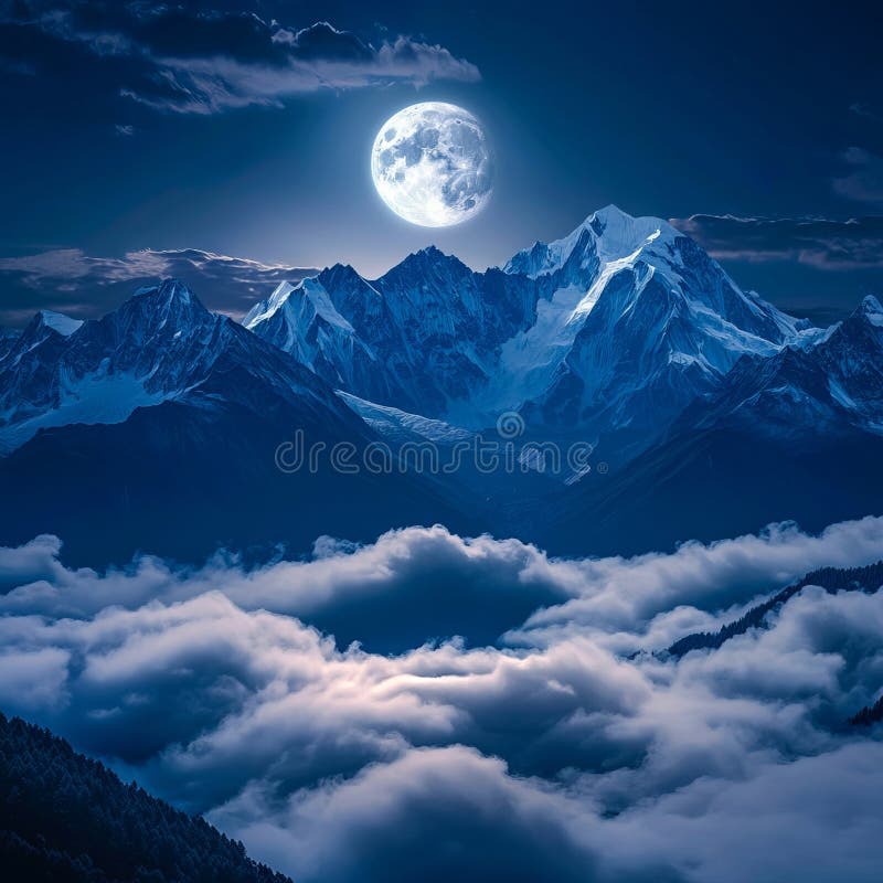 The Sun Rises Over a Small Mountain Village Stock Image - Image of ...