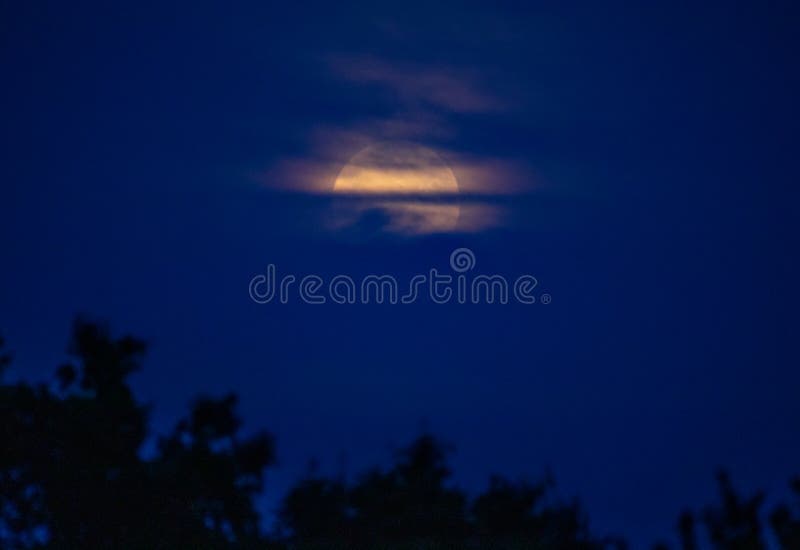 Moon rising over the ocean stock photo. Image of peace - 120765702