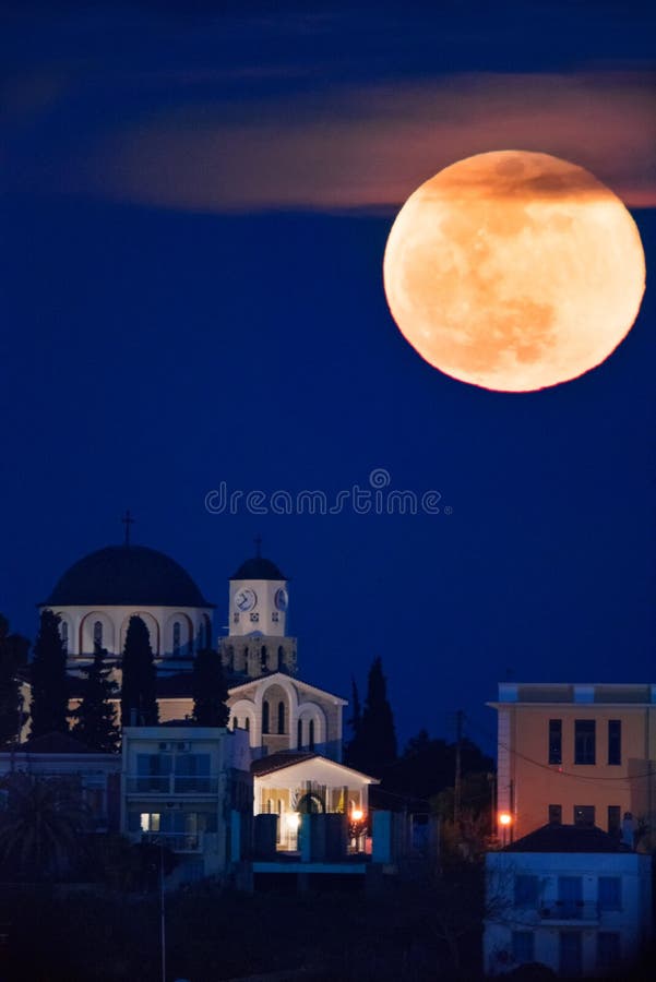 Full moon rising stock image. Image of europe, night - 91310005