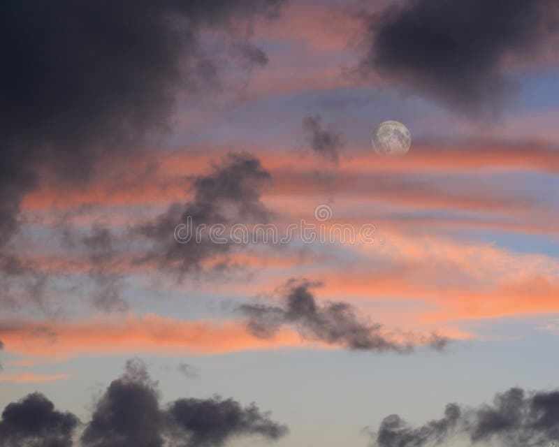 Full moon rising at dusk stock photo. Image of black - 21508250