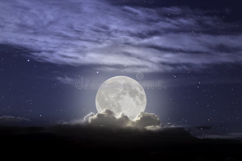 Moon rising over the ocean stock photo. Image of peace - 120765702