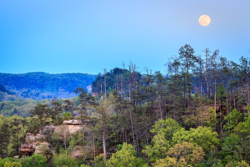 Moonrise over Red Rocks stock photo. Image of vacations - 3393550