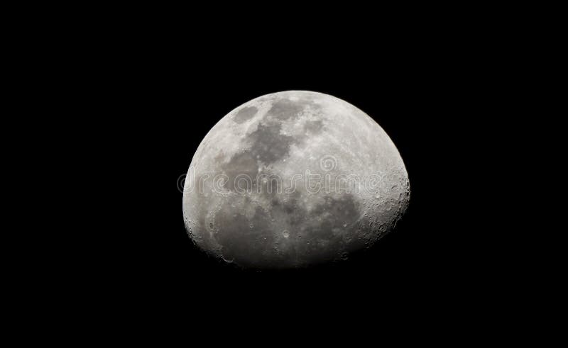 Full Moon Seen with Telescope Stock Photo - Image of astrophoto, luna ...