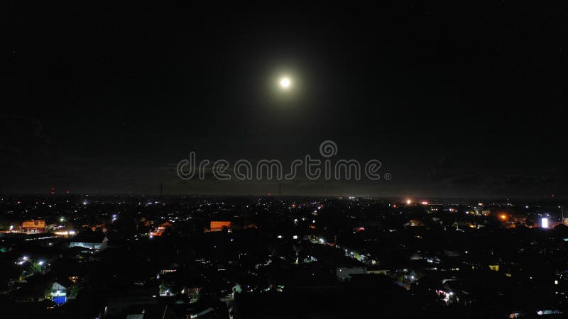 Full Moon Shine Above the Light of Sky Stock Photo - Image of night ...