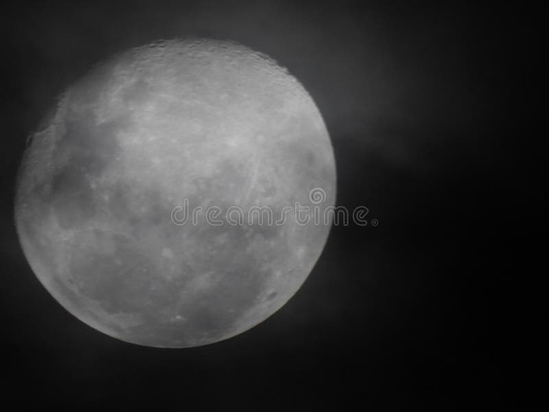 The Full Moon Shines Tonight in the City of Sarolangun Stock Photo ...