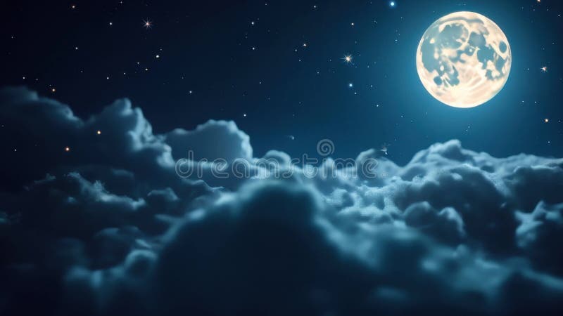 Full Moon that is Shining in the Sky Stock Footage - Video of galactic ...