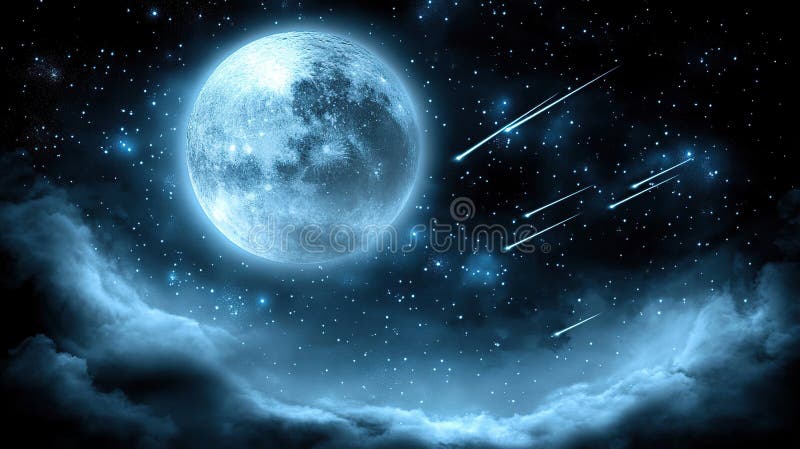 Night Sky Full Moon Stars