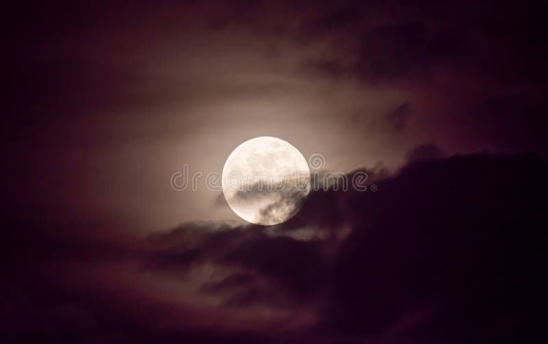 Full Moon in the Sky with Clouds Stock Image - Image of halloween ...