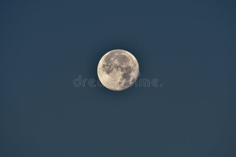 A Full Moon in the Sky, a Natural Satellite Visible from the Ground, a ...