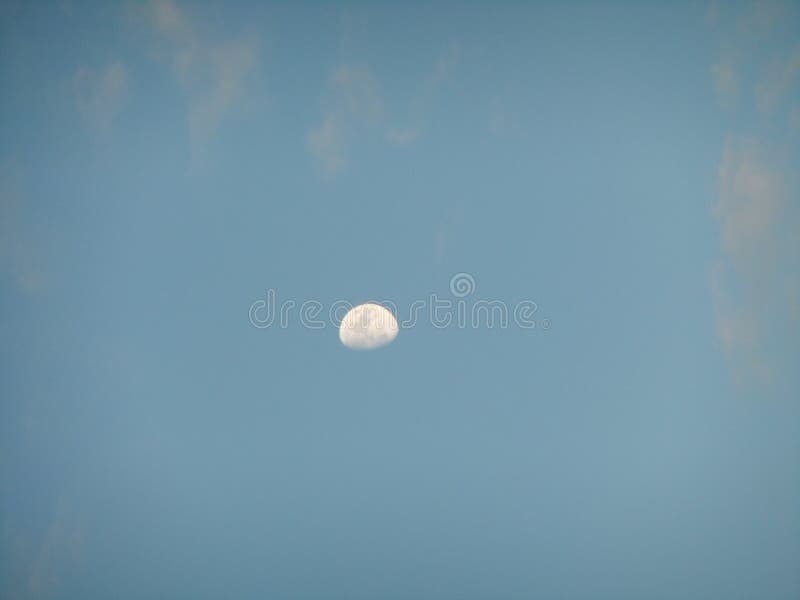 Almost Full Moon in the Sky Stock Photo - Image of full, background ...