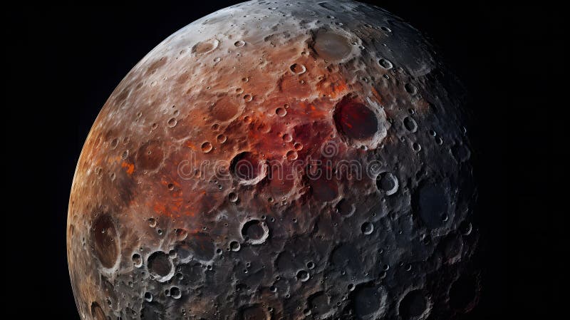 Full Moon in the Space. Neural Network AI Generated Stock Photo - Image ...