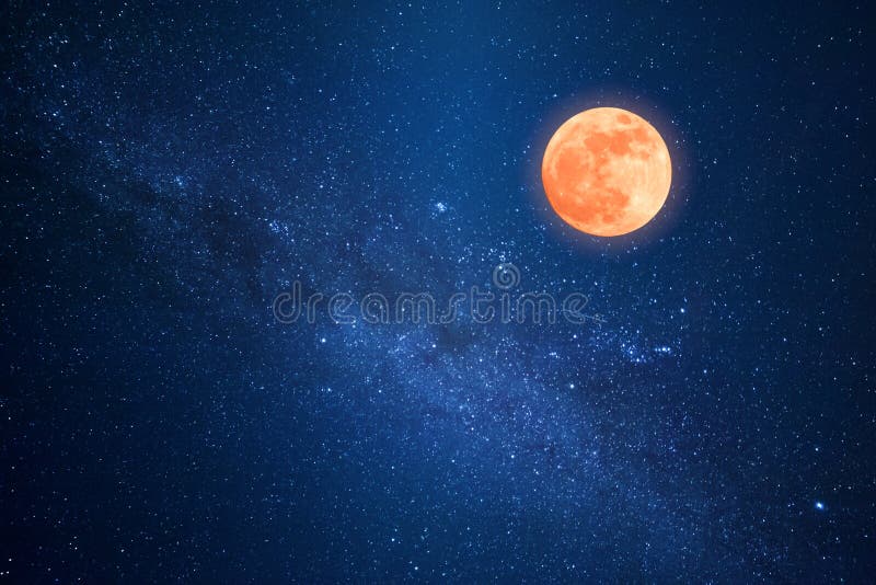 Full moon and stars stock image. Image of nature, heaven - 211663285
