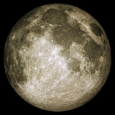 Full Moon with Surface Details Stock Photo - Image of closeup ...